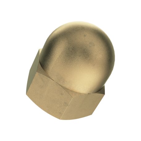 FERRONORM Sechskant-Hutmuttern hohe Form DIN 1587-Messing | Allchemet